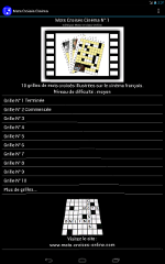 Application android Mots Croisés Cinéma